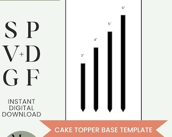 Cake Topper Template Arches Laser Ready SVG Cutting File Beginner ...