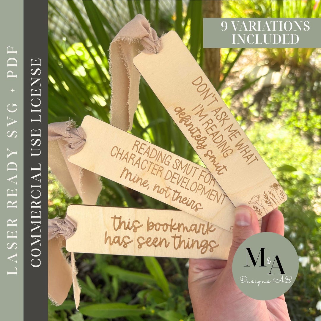 Spicy Book Lover SVG Bookmarks | Acrylic Digital Smut Era Bookmark ...