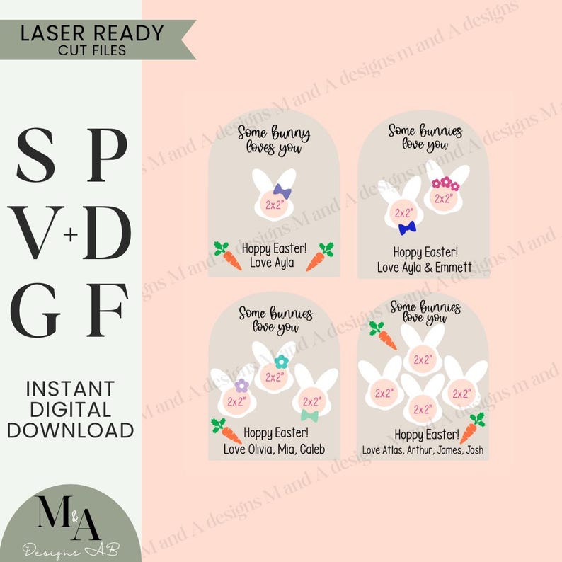 Personalized Easter Bunny Photo Frame Easter Digital File Laser Ready ...
