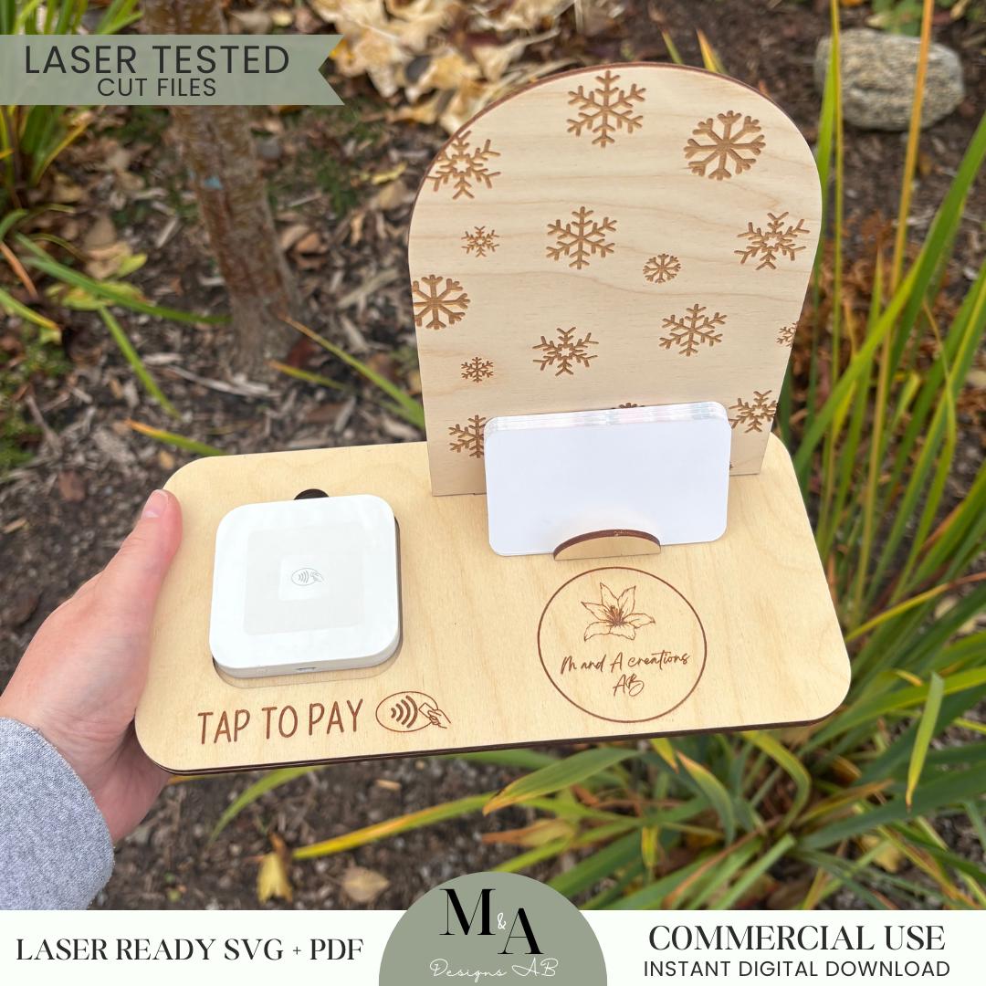 Business Card Holder Square Reader Holder Laser Ready File Laser ...