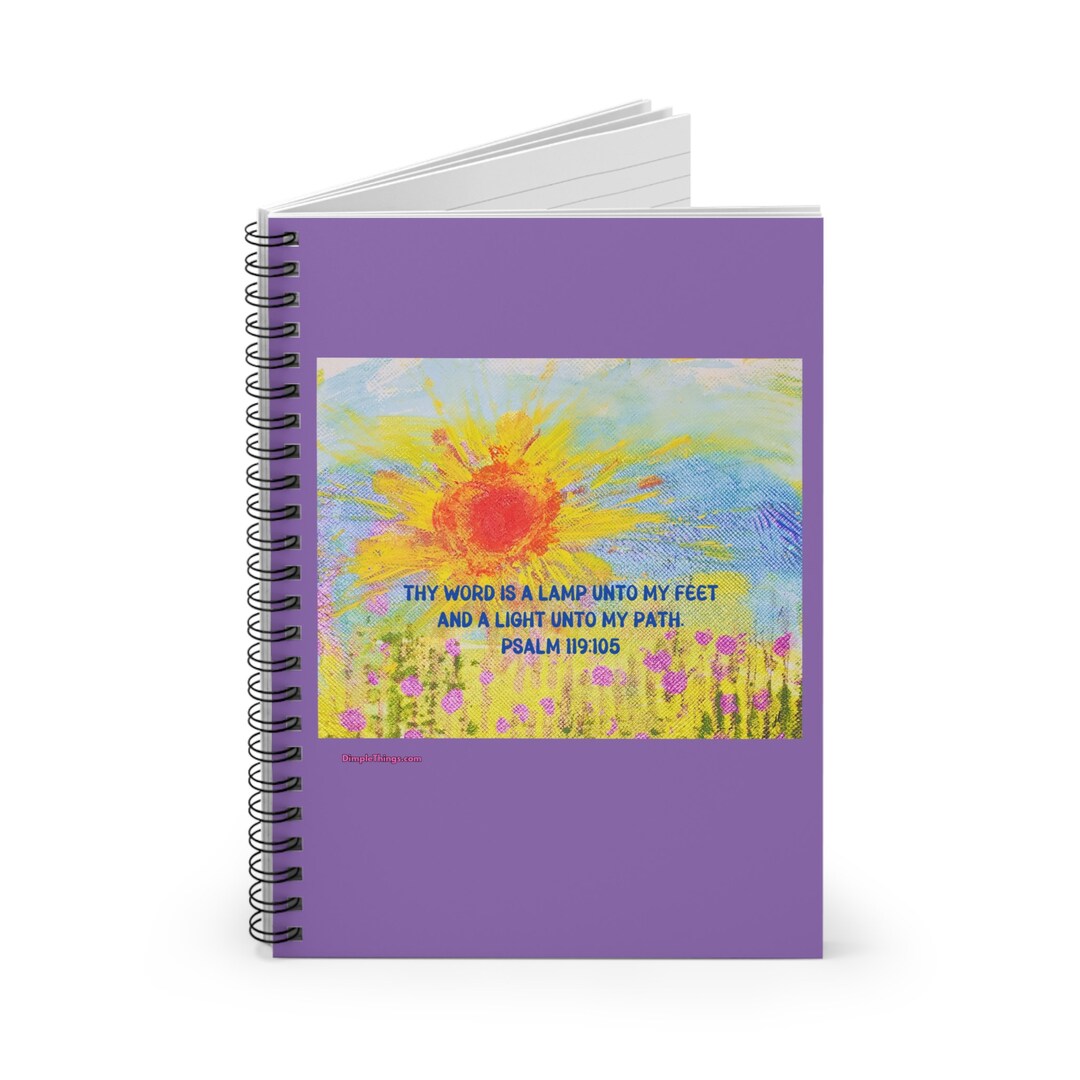 Bible Verse Spiral Notebook, Ruled Lines, Journal, 8x6, Thy Word is a ...