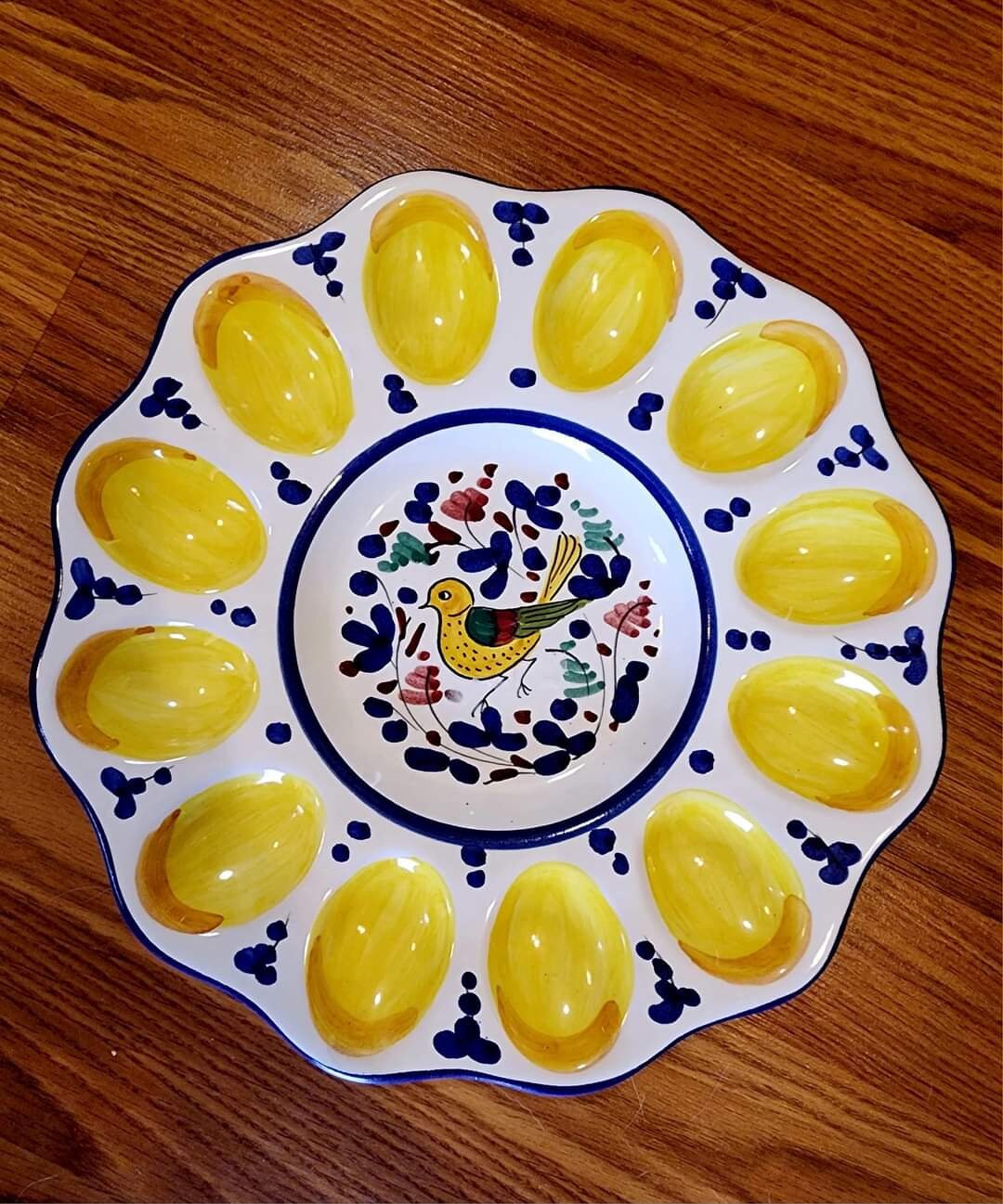 Vintage Deruta Italian Egg Dish - Etsy