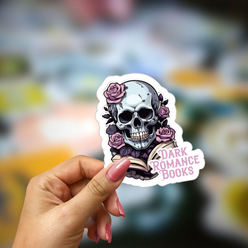 Dark Book Addict Gothic Sticker-horror Reader-dark Romance Reader ...