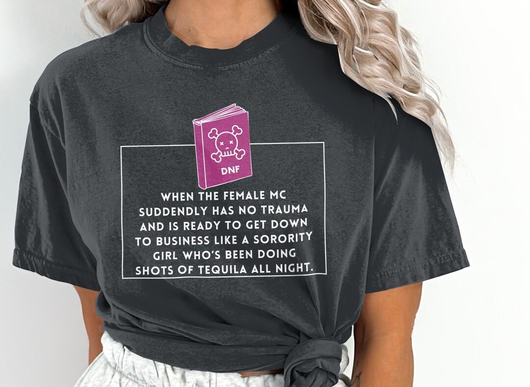 Dnf-romance Trauma Flip Shirt-relaxed Comfy Top Retro Vintage Design Book Lover Fun T-shirt ...