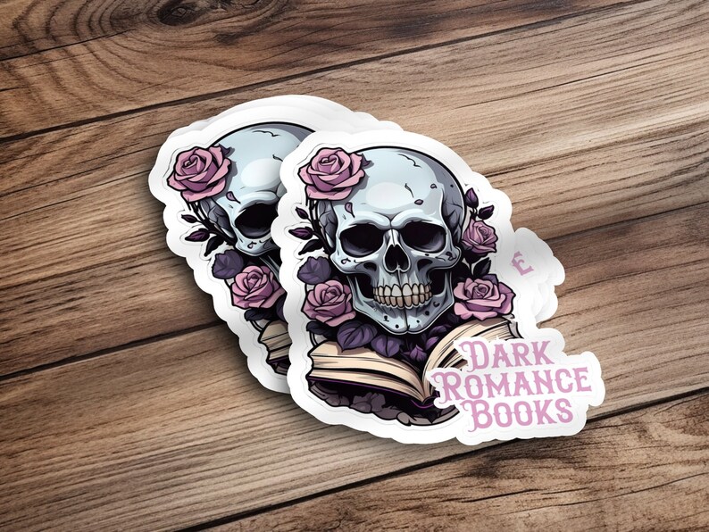 Dark Book Addict Gothic Sticker-horror Reader-dark Romance Reader ...