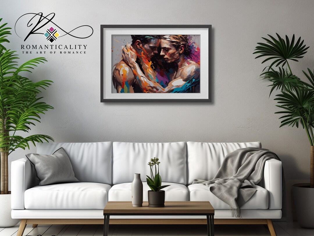 Knowing You This Way-poster Print-intimate Gay Couple-lgbtqia, LGBT ...