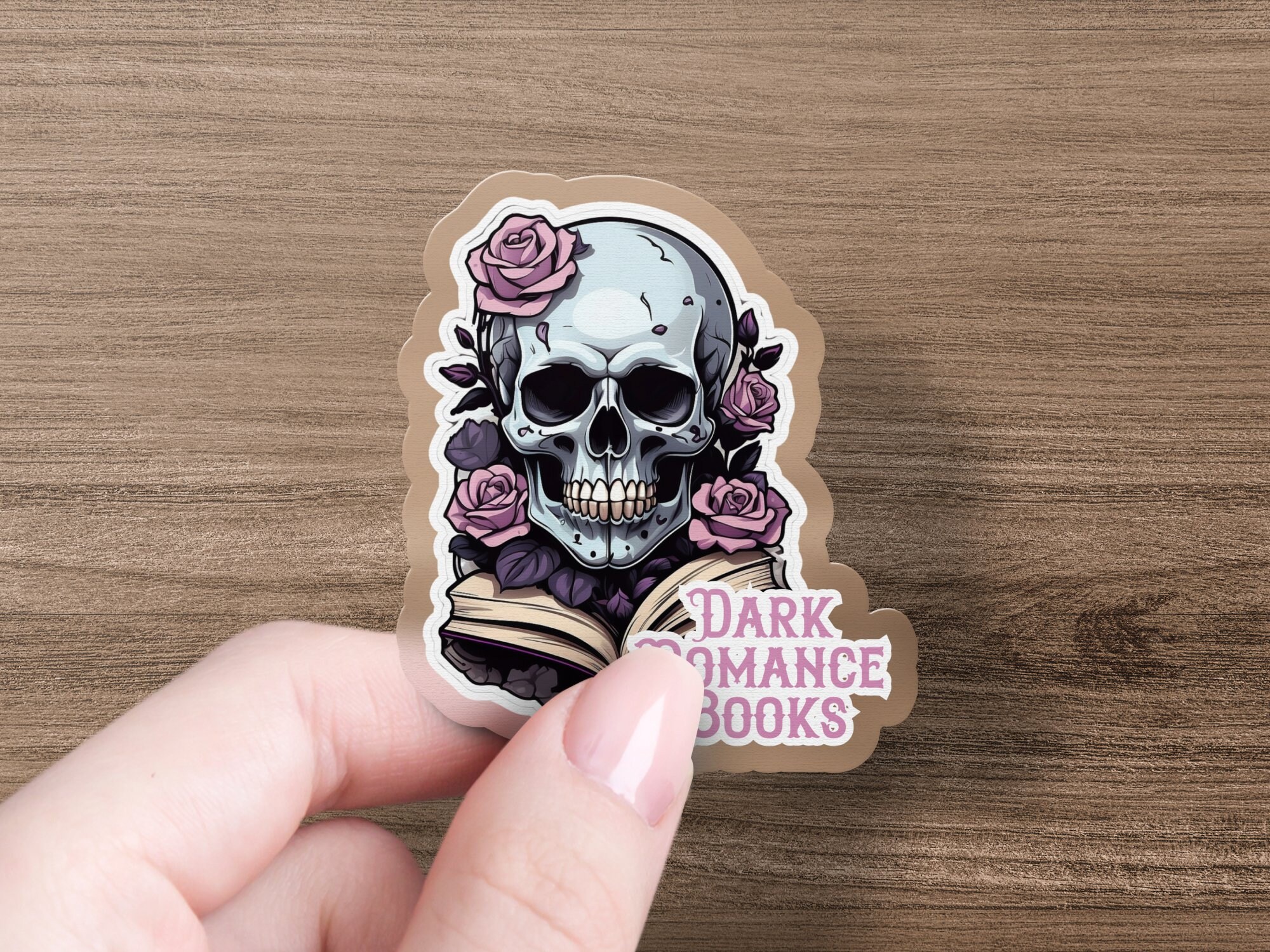 Dark Book Addict Gothic Sticker-horror Reader-dark Romance Reader ...