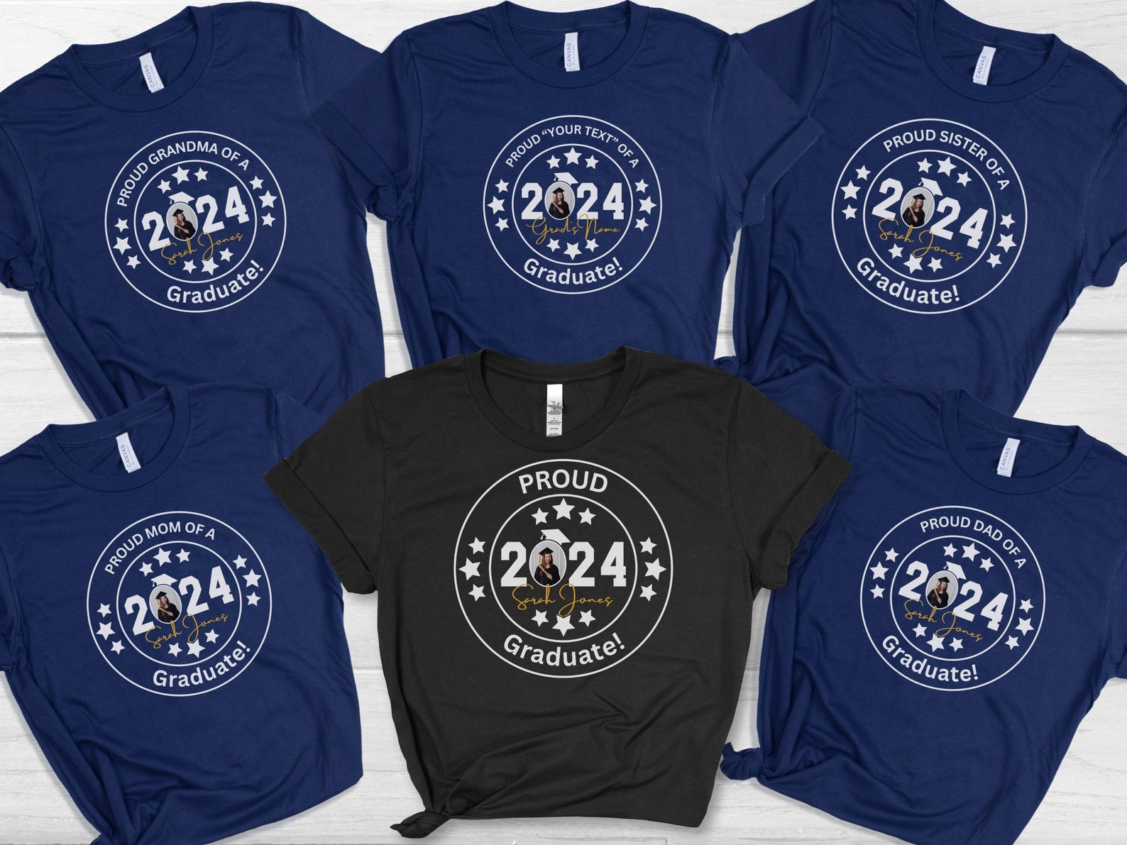 Class of 2024 Family Graduation Shirts, Personalized Graduation Shirts ...