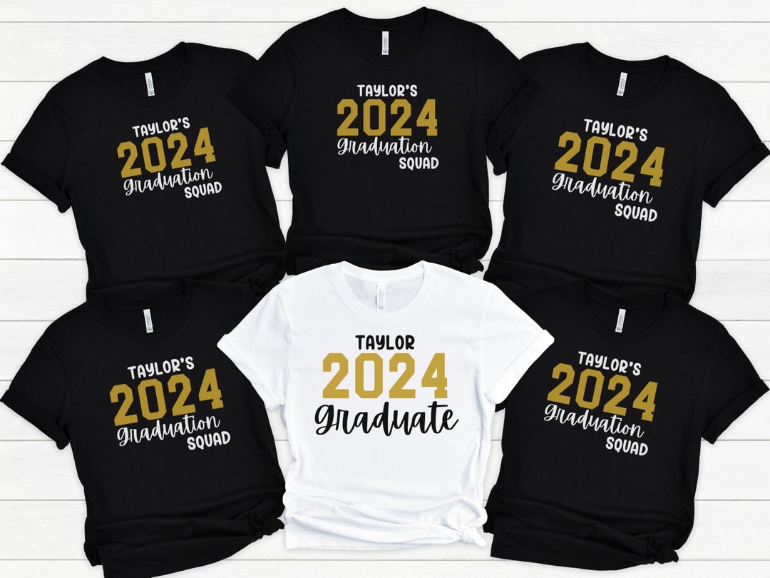 Class of 2024 Family Graduation Shirts, Personalized Graduation Shirts ...