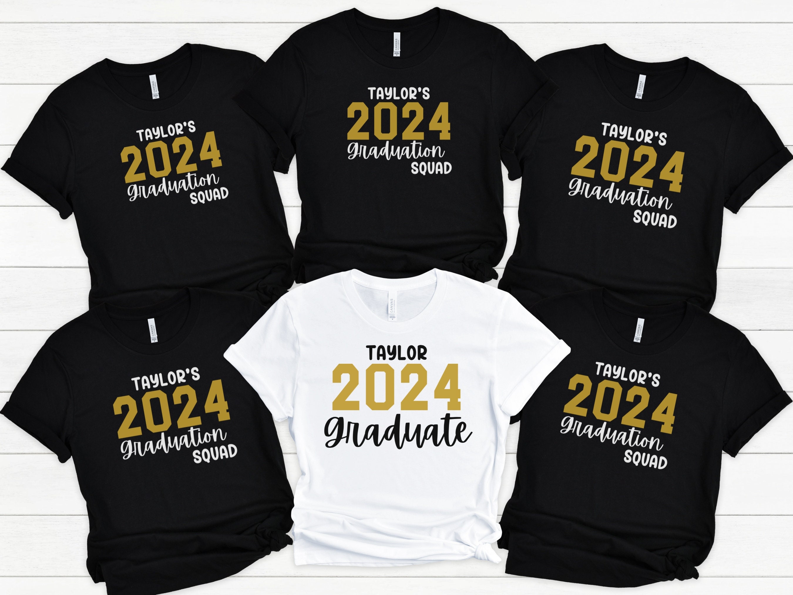 Class of 2024 Family Graduation Shirts, Personalized Graduation Shirts ...