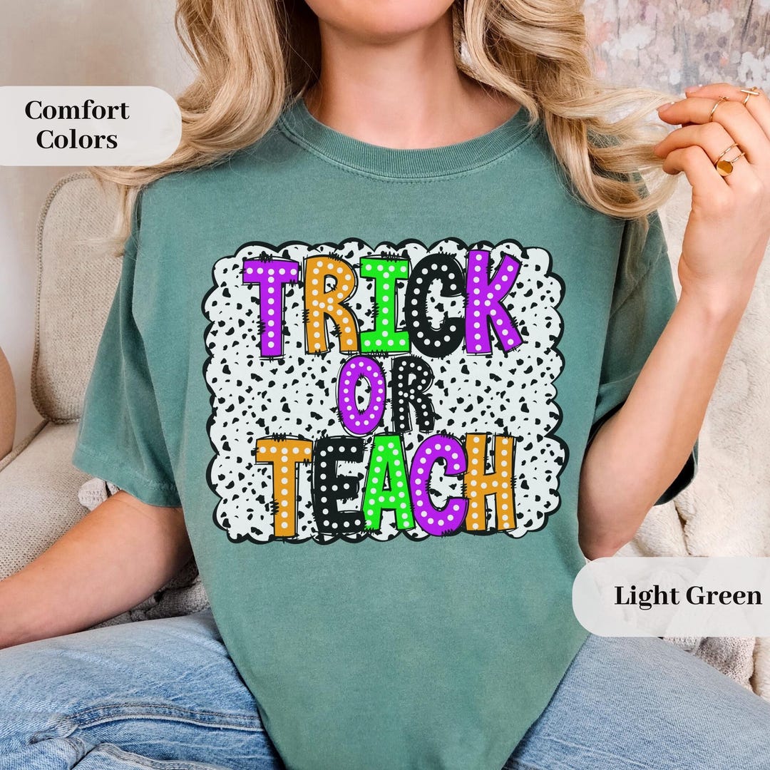Trick or Teach Shirt, Ghost Halloween Teacher Shirt, Halloween Teacher ...