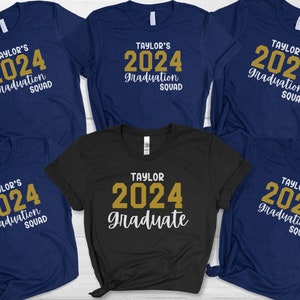 Class of 2024 Family Graduation Shirts, Personalized Graduation Shirts ...