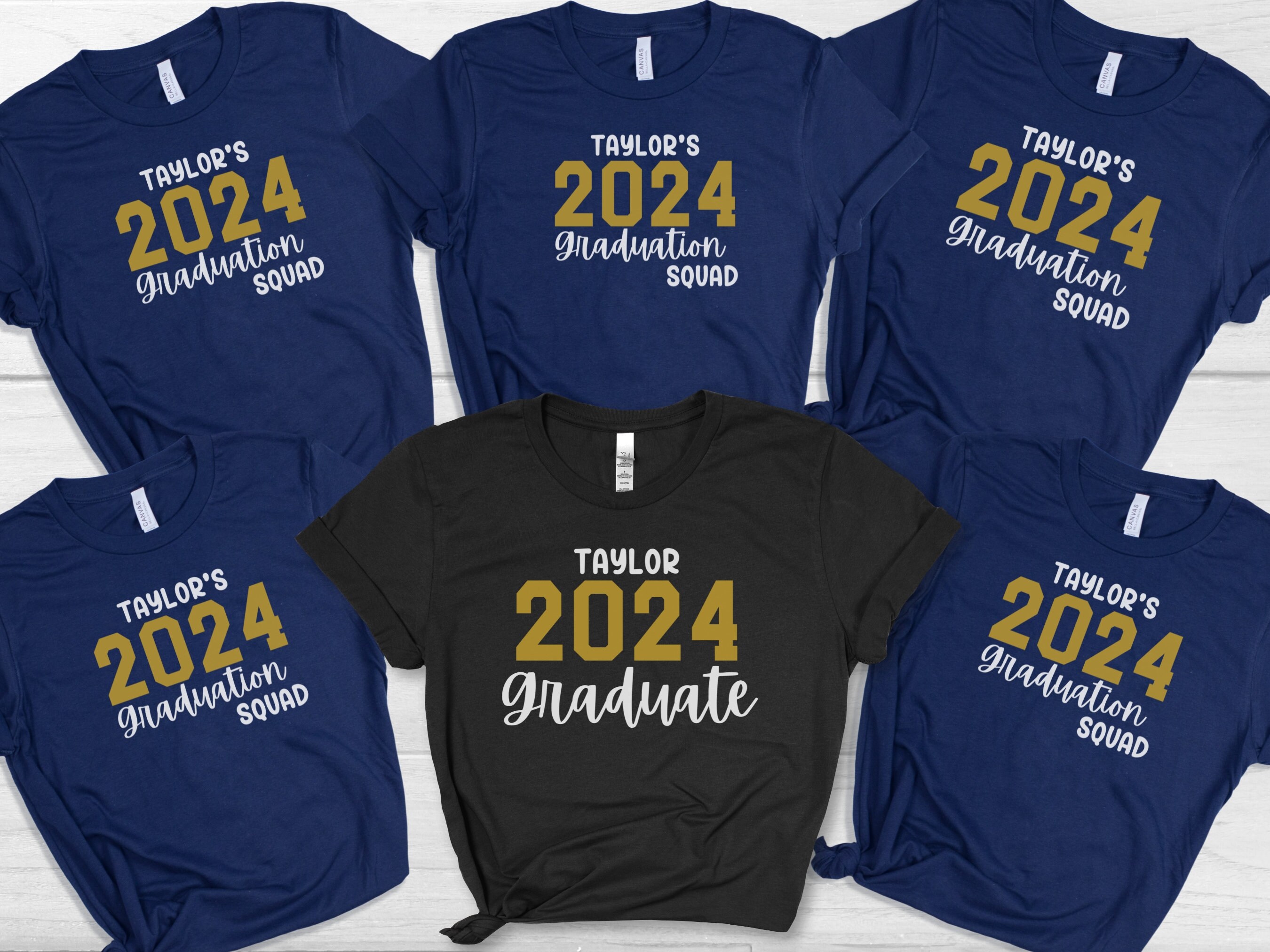 Class of 2024 Family Graduation Shirts, Personalized Graduation Shirts ...