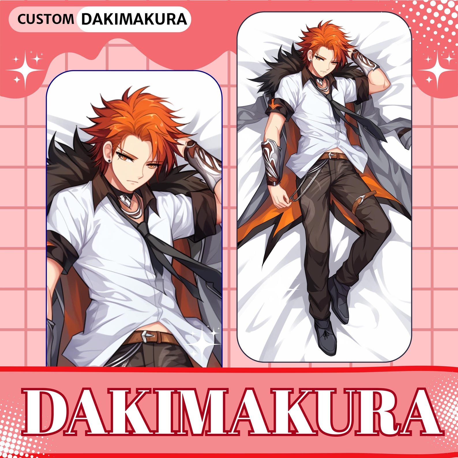 Custom Drawing Anime Art Commission Dakimakura Body Pillow Cover ...