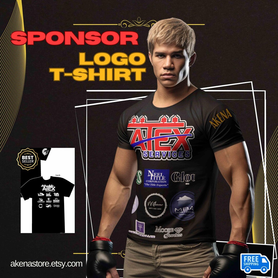 Custom Sponsor Logo T-shirt: Digital Design - Etsy