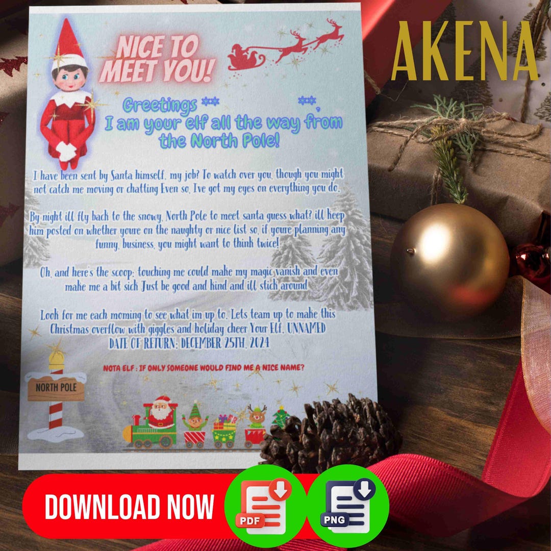 First Elf Letter Printable | Fun Christmas Elf Arrival Ideas | Cute ...