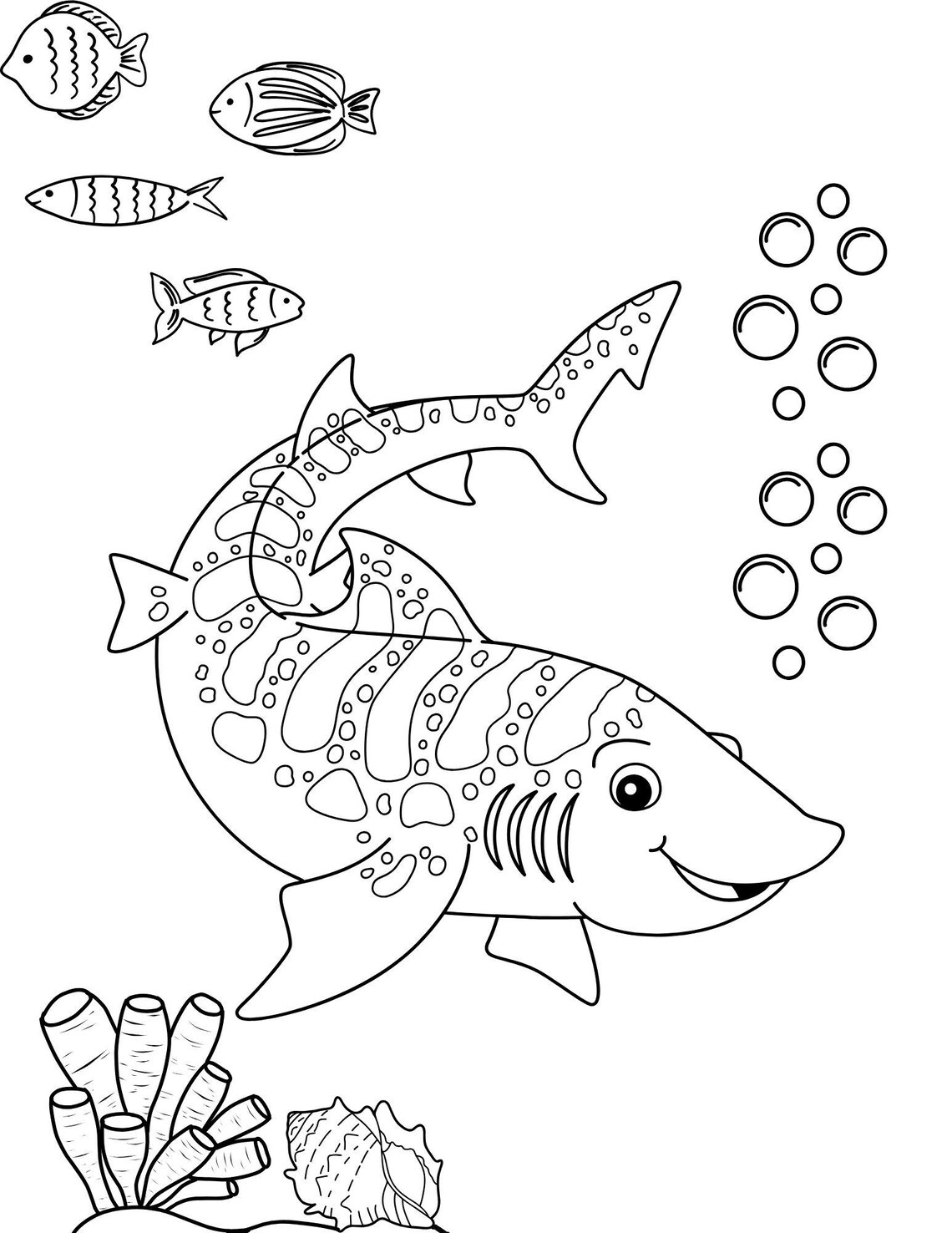 Easy Sea Creature Coloring Page - Etsy