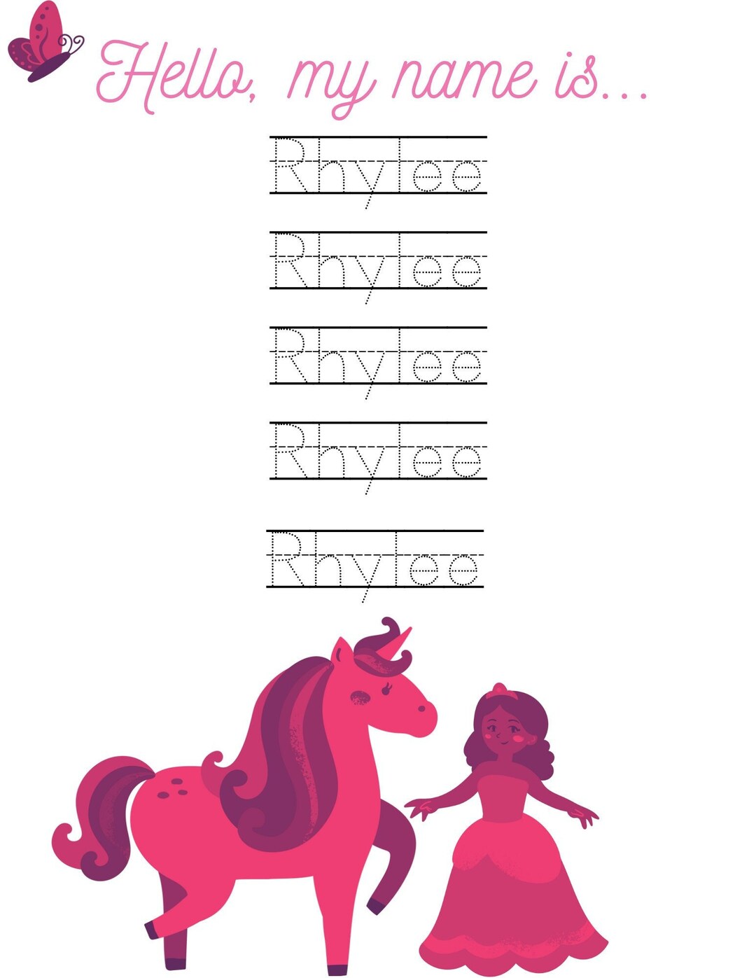 Name Tracing for Children - Etsy