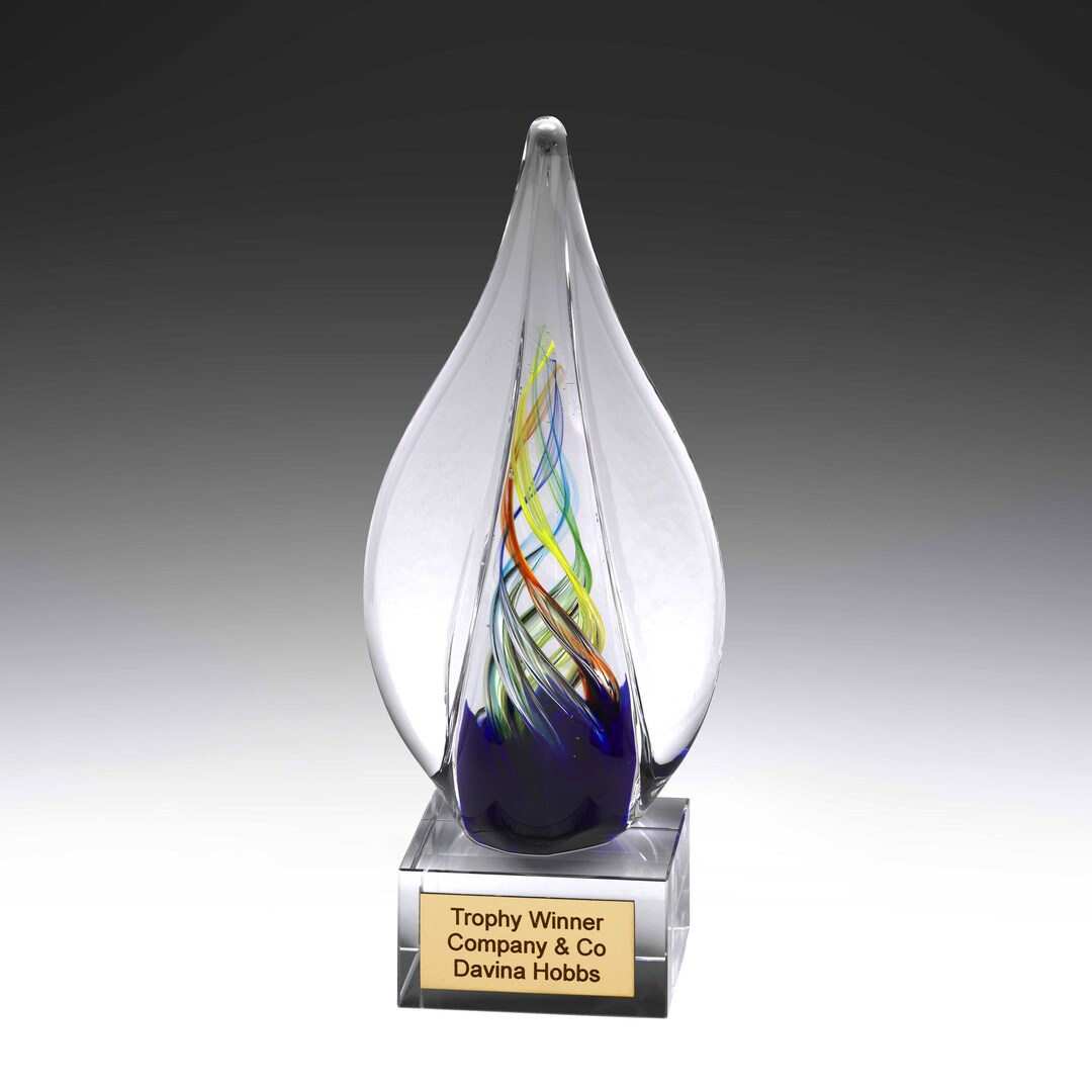 Art Glass Trophy, Personalised Trophy, Customised Awards, the Office ...