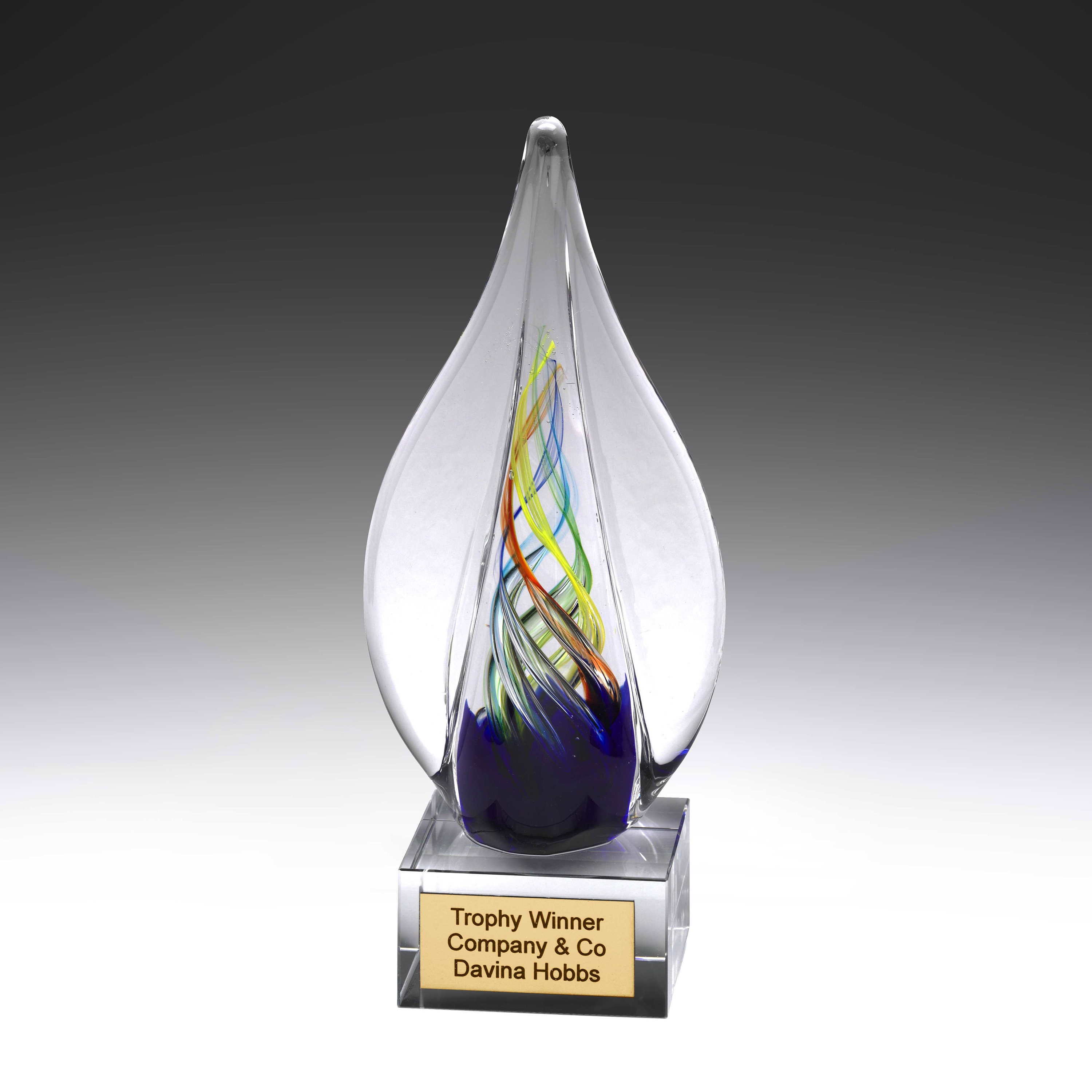 Art Glass Trophy, Personalised Trophy, Customised Awards, the Office ...