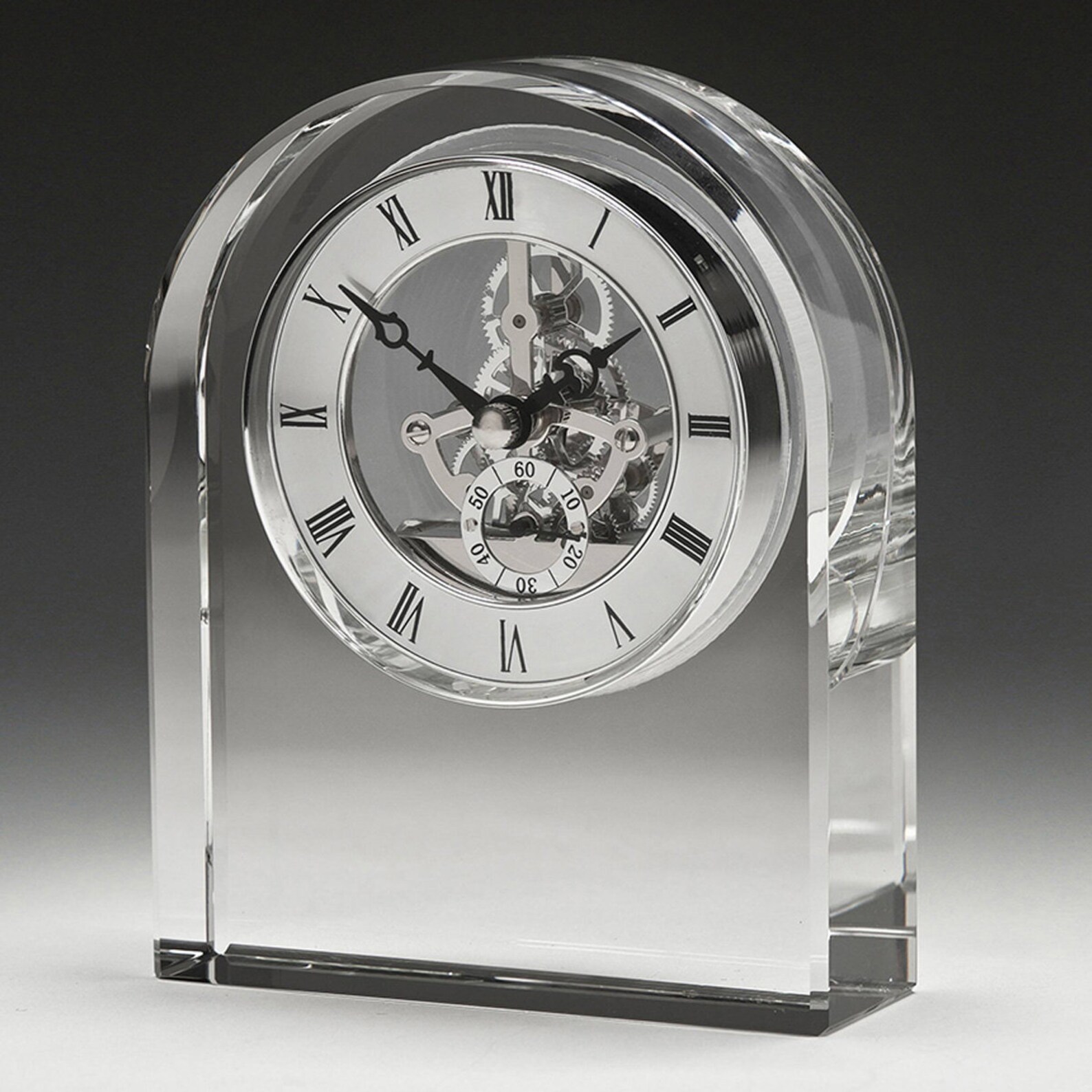 Epoch Crystal Clock 145mm, Engrave Clock, Crystal Clock, Handmade Clock, Personalized Clock ...