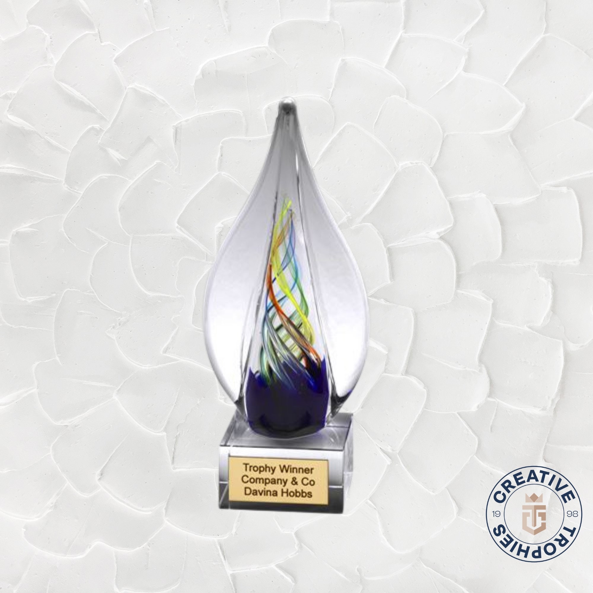 Art Glass Trophy, Personalised Trophy, Customised Awards, the Office ...