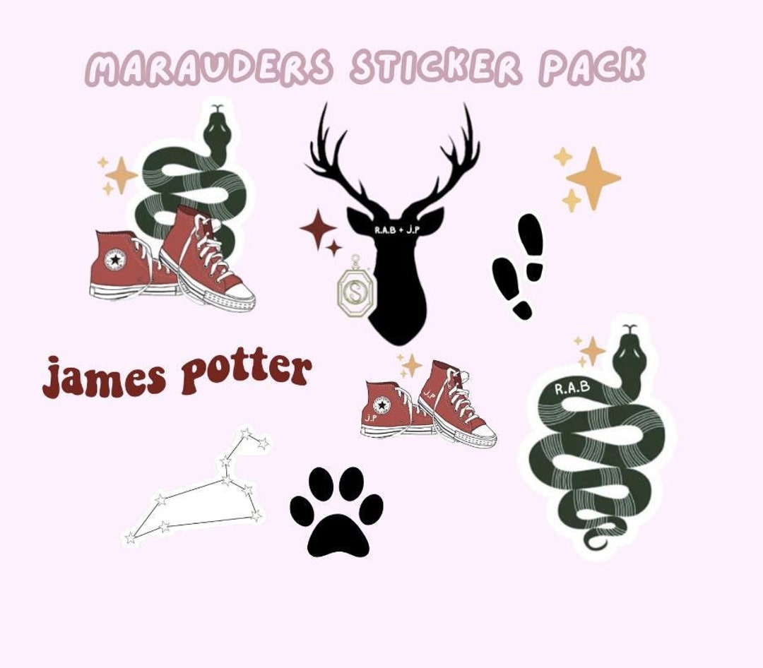 Marauders Inspired Harry Potter Aesthetic Sticker Pack - Etsy