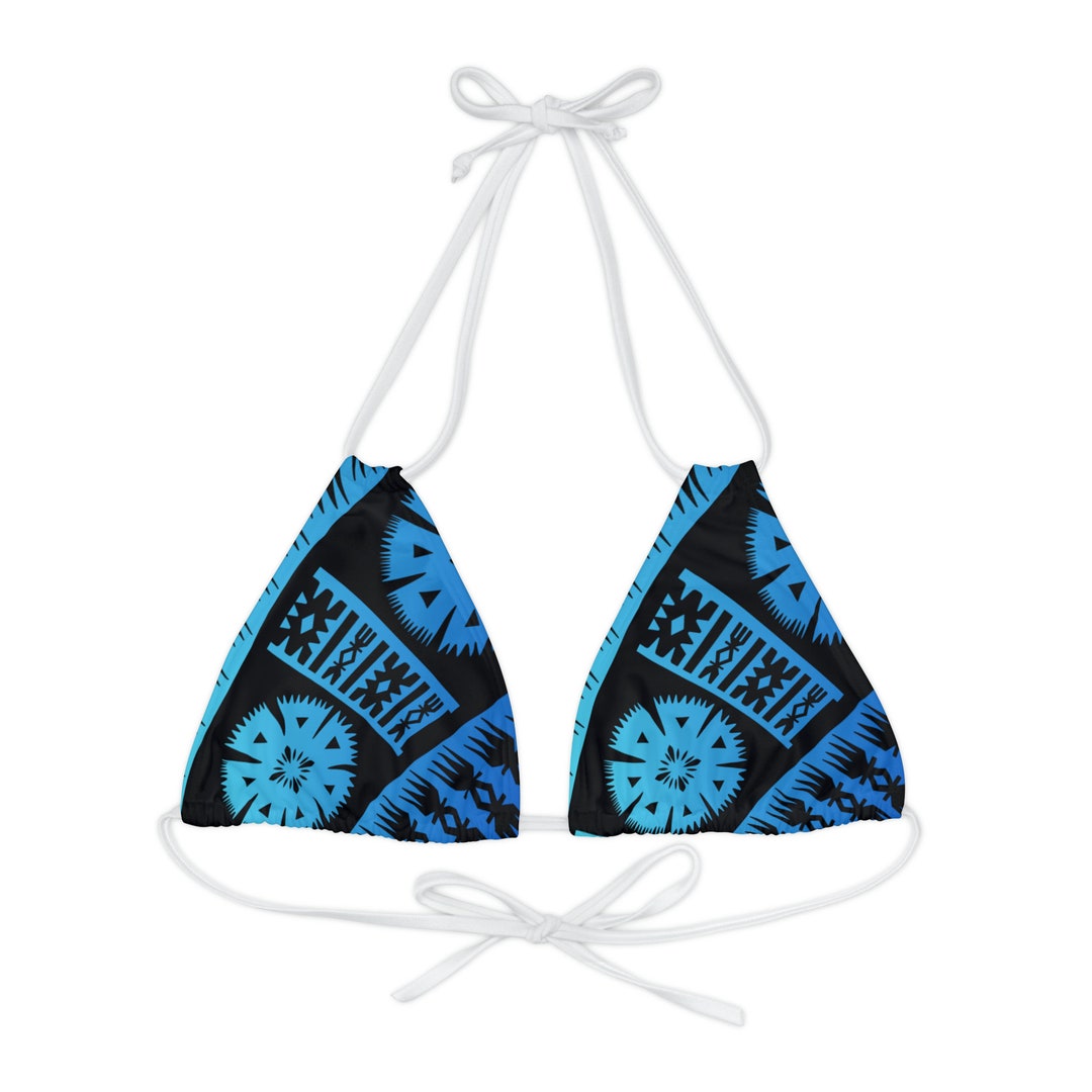 Tapa Masi Siapo Ngatu Pasifika Design Scrappy Triangle Bikini Top All ...
