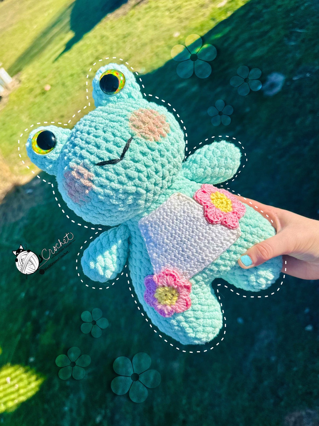 Crochet Pattern - Floral Frog - Instant Download PDF Pattern - Etsy