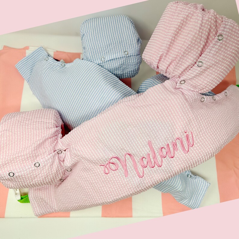 Personalized Puddle Jumper Cover for Toddler Swim Monogram Seersucker ...