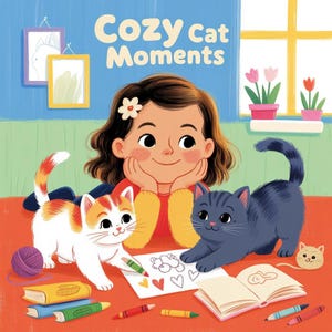 Cozy Cat Moments Coloring Book 60+pages Cat and Chill PDF Printable Art ...