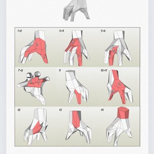 3D Papercraft Thing Hand: Addams Family Halloween Decor (PDF Template ...