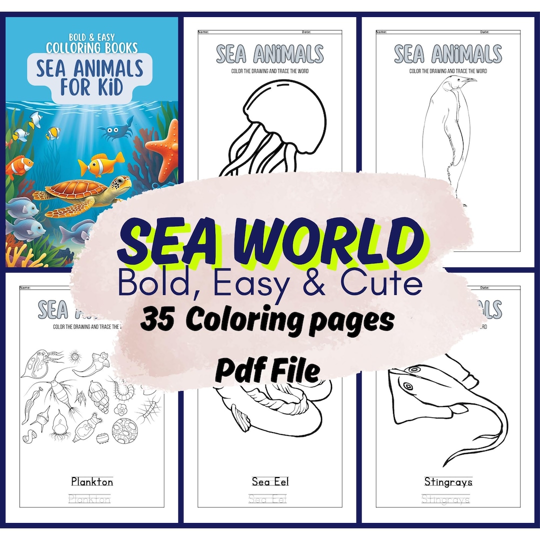 30+ Sea World Coloring Pages for Kids, Toddlers, Preschoolers ...