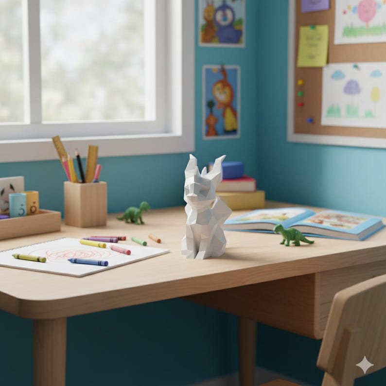 3D Papercraft Dragon Template – DIY Low Poly Spyro Inspired Papercraft ...