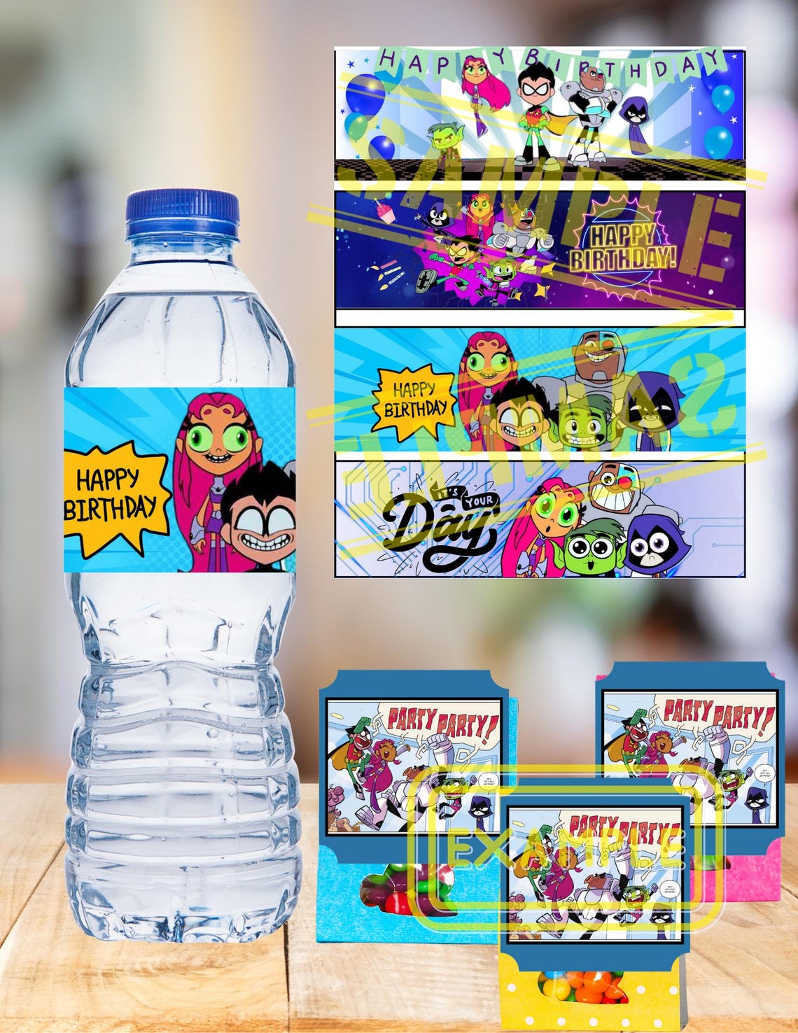 Teen Titans Go! Water Bottle Labels Template - Printable Teen Titans Go ...
