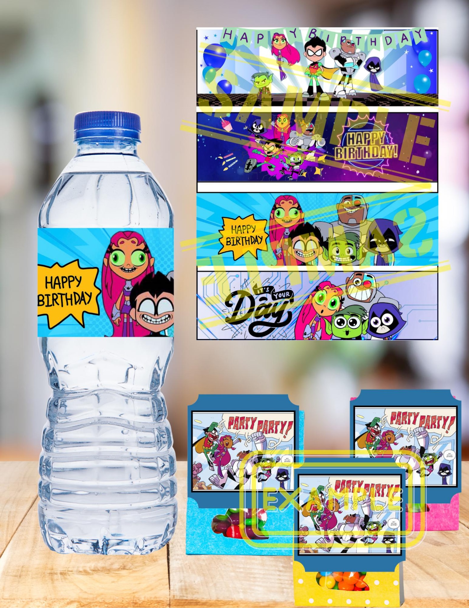 Teen Titans Go! Water Bottle Labels Template - Printable Teen Titans Go ...