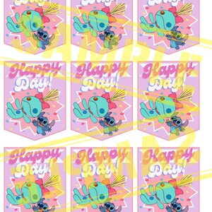 Stitch Water Bottle Labels Template - Stitch Theme Birthday Party ...