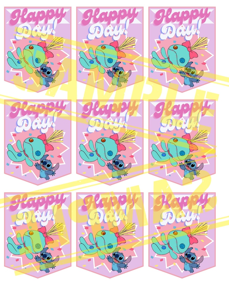 Stitch Water Bottle Labels Template - Stitch Theme Birthday Party ...