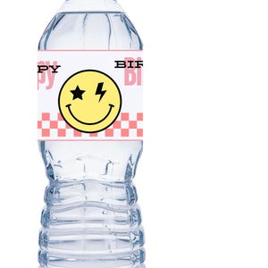 Smiley Face Water Bottle Labels Template - Printable Smiley Face Theme ...