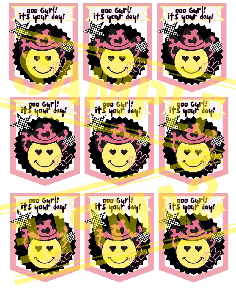 Smiley Face Water Bottle Labels Template - Printable Smiley Face Theme ...