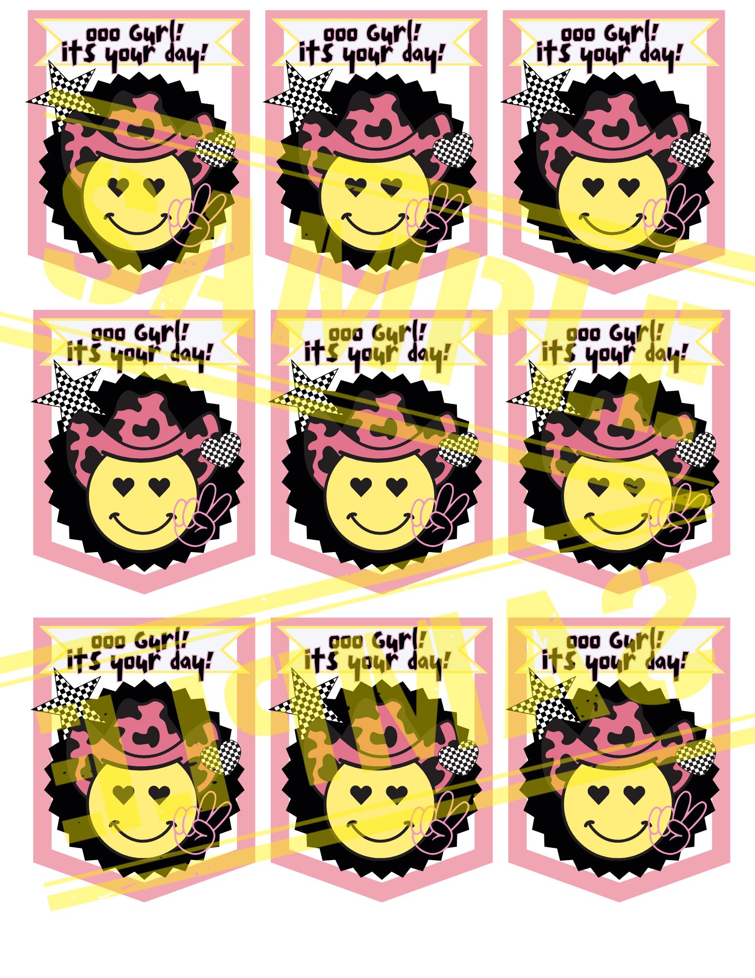 Smiley Face Water Bottle Labels Template - Printable Smiley Face Theme ...