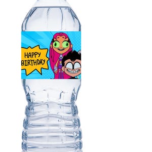 Teen Titans Go! Water Bottle Labels Template - Printable Teen Titans Go ...