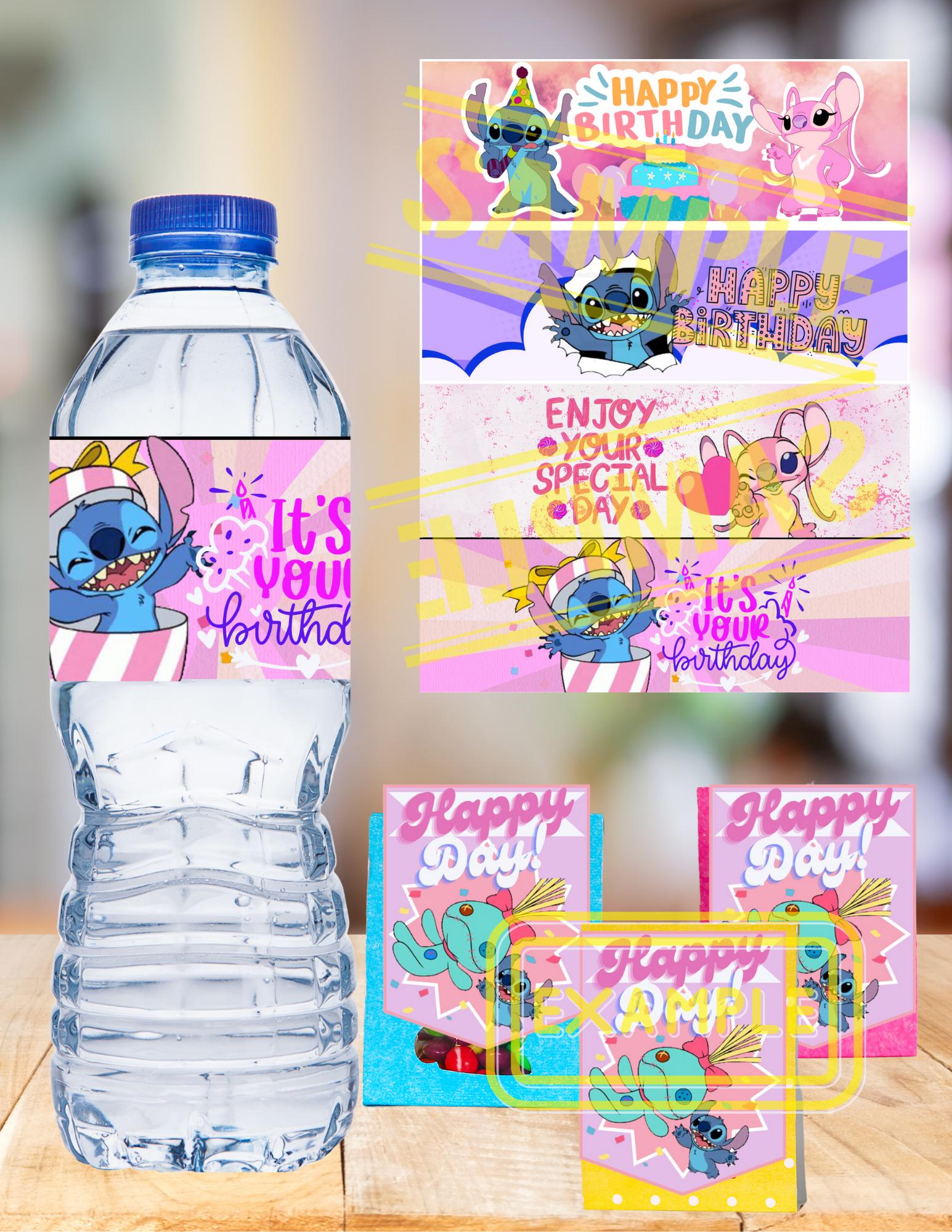 Stitch Water Bottle Labels Template - Stitch Theme Birthday Party ...