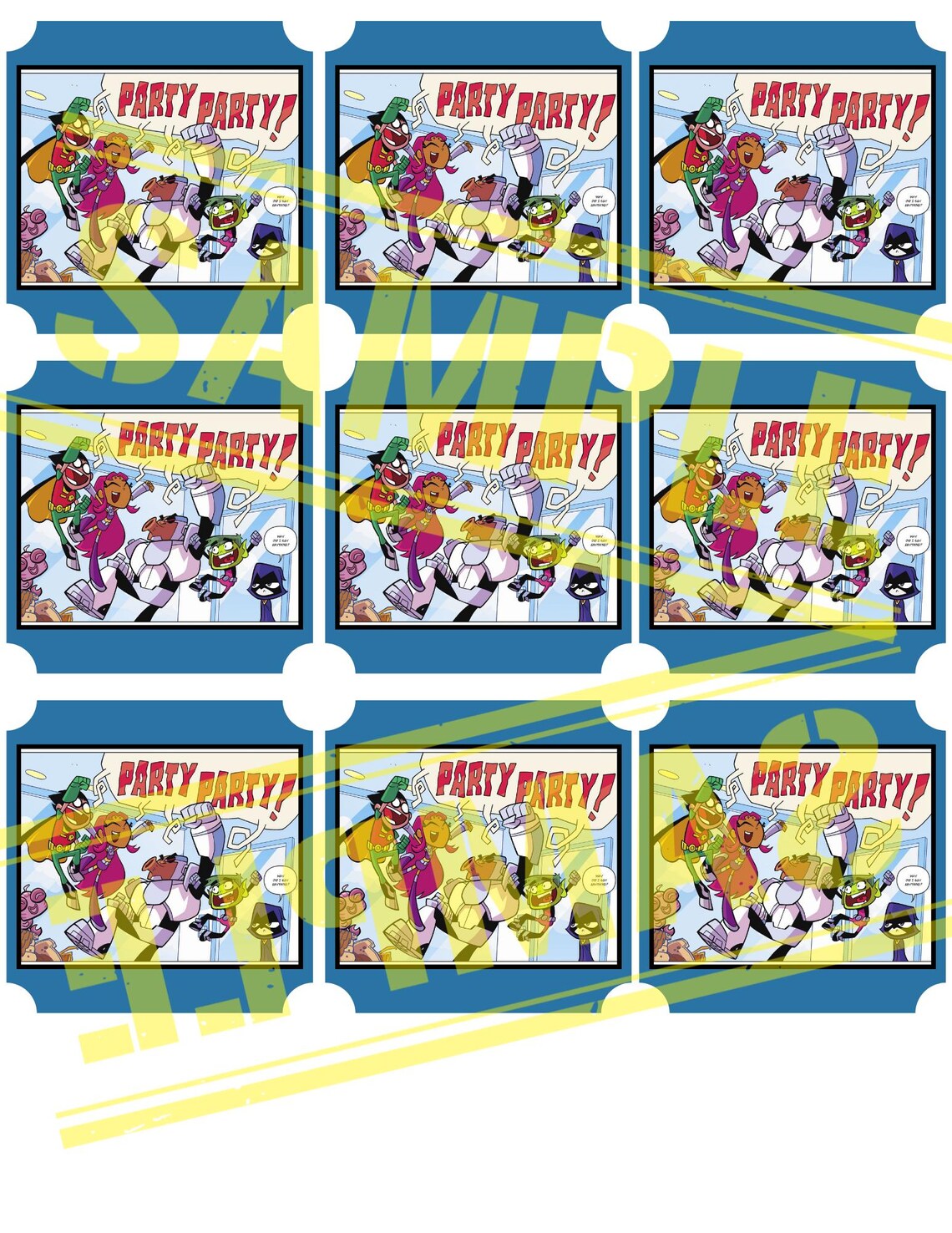 Teen Titans Go! Water Bottle Labels Template - Printable Teen Titans Go ...