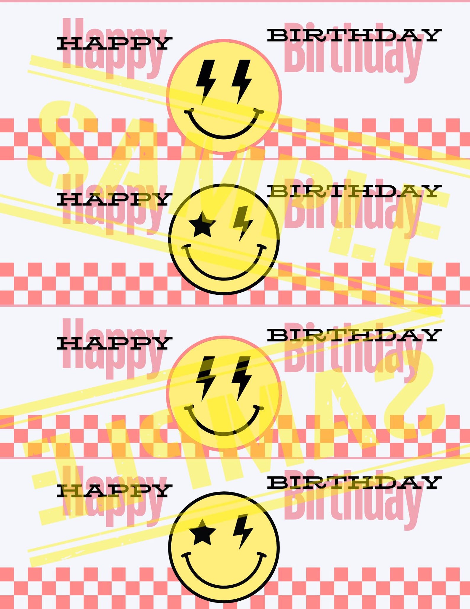 Smiley Face Water Bottle Labels Template - Printable Smiley Face Theme ...