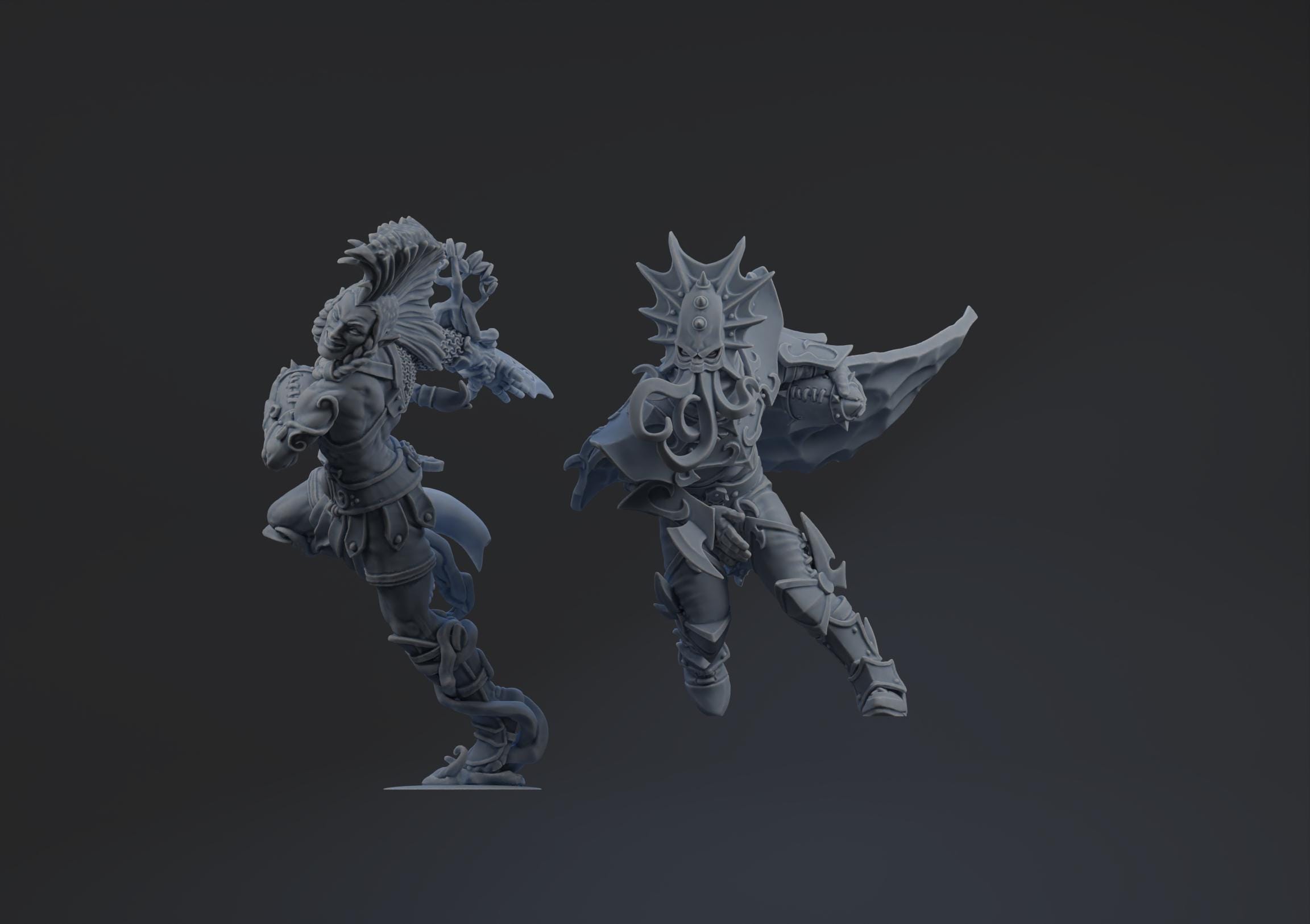 Brutefun Miniatures - Dark Elf Complete Team - Etsy