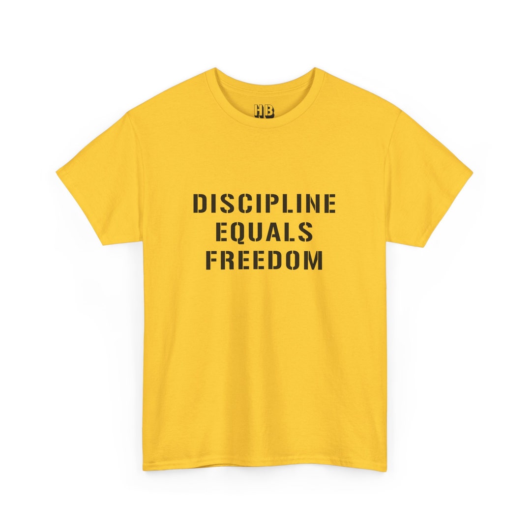 Discipline Equals Freedom Stencil - Tee Shirt - Etsy