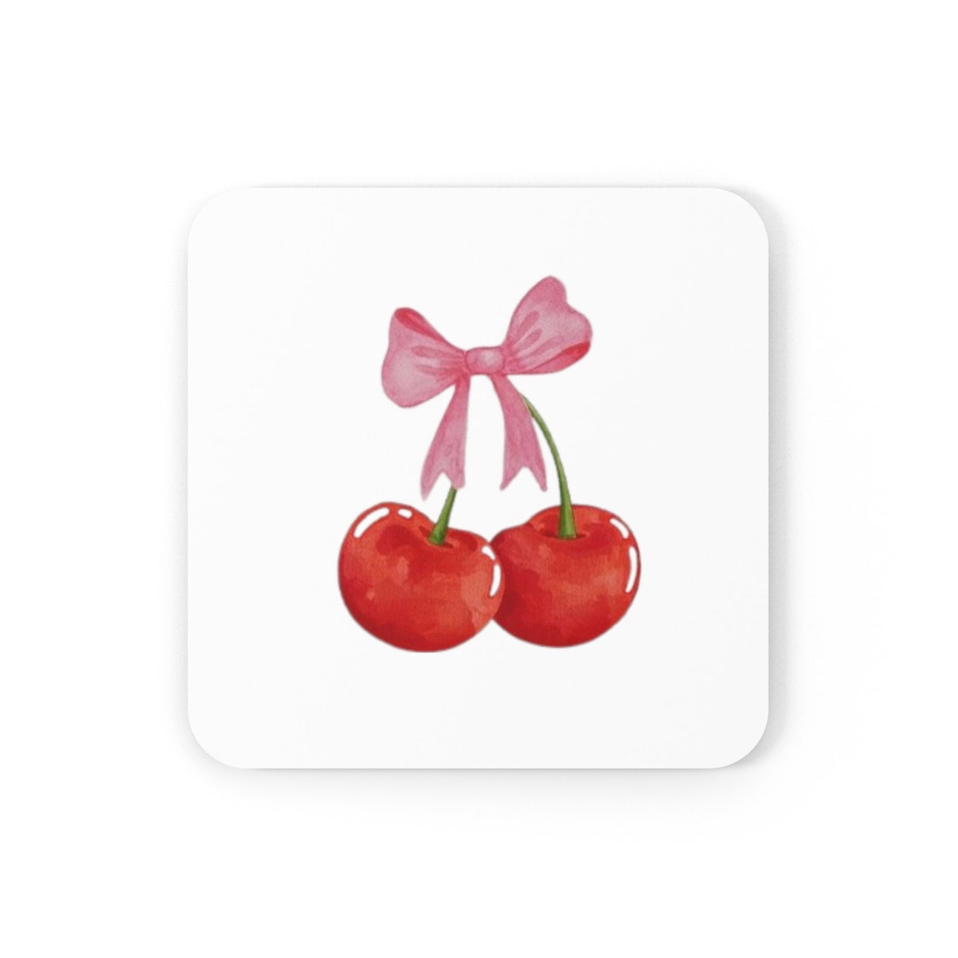 Cherry Coaster Set / Coquette Coaster Set/ Cherry Coquette Coaster Set ...