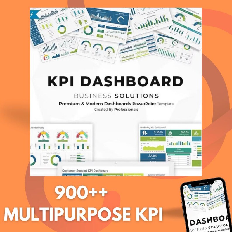 KPI Dashboard Template Powerpoint Diagrams With Editable Excel ...
