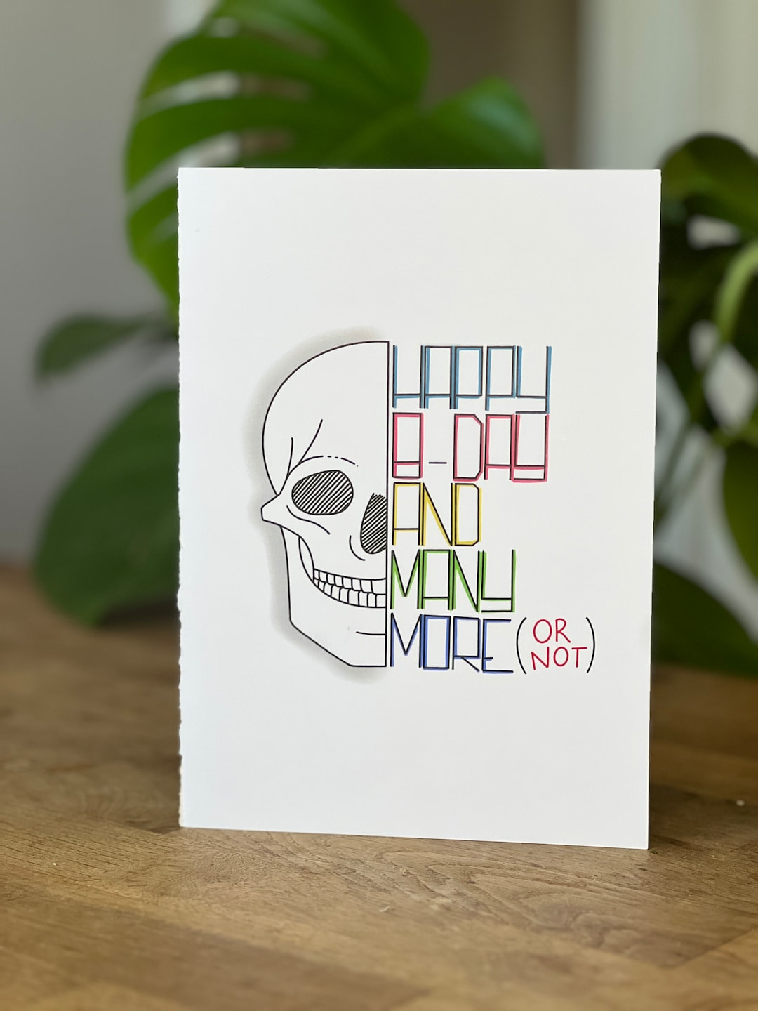 Dark Humour Skull Happy Birthday Card - Etsy UK